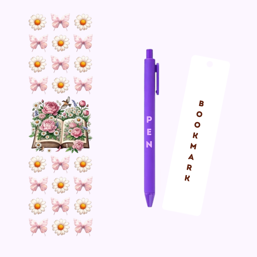 UV DTF Pen/Bookmark Wraps – Posy Sage Transfers